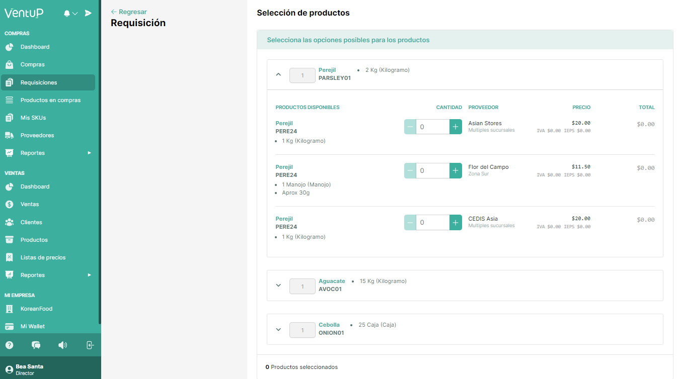Convierte requisiciones en compras